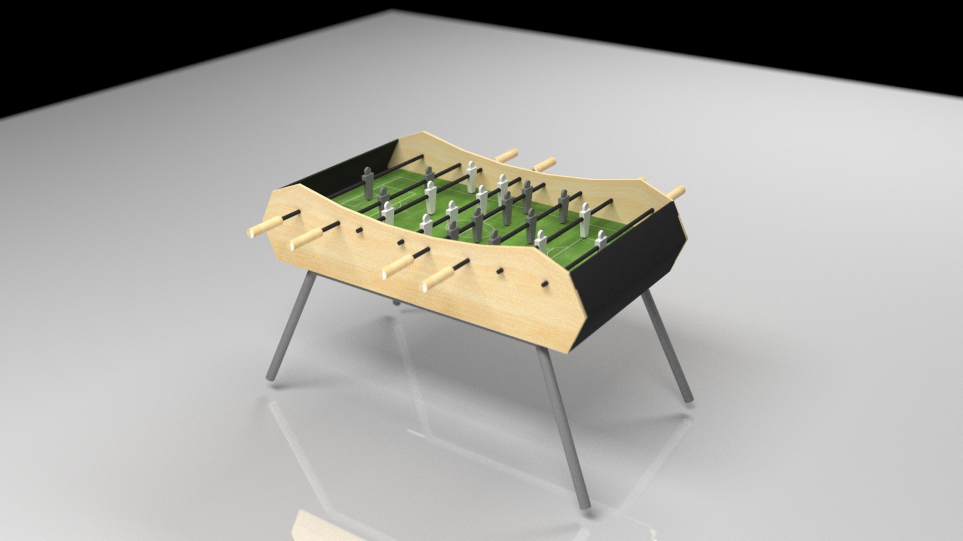 Free Table Football LowPoly 3D Model - TurboSquid 2190815