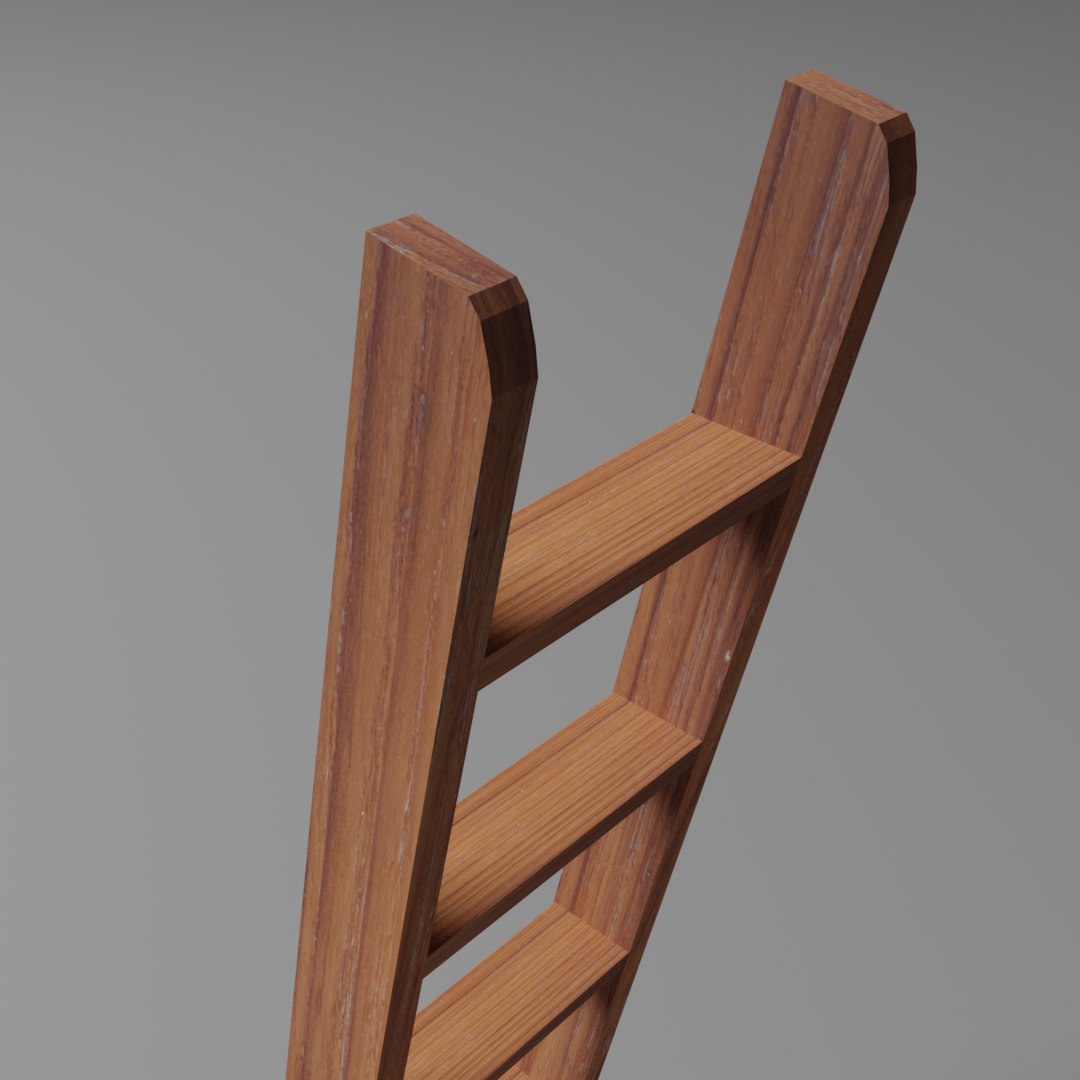 Wooden Ladder Model - TurboSquid 1510466