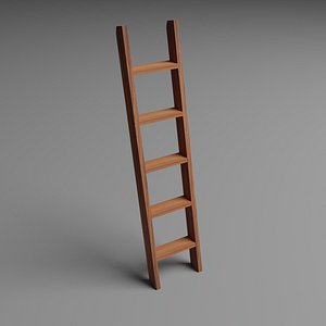 3d Wooden Ladder Model