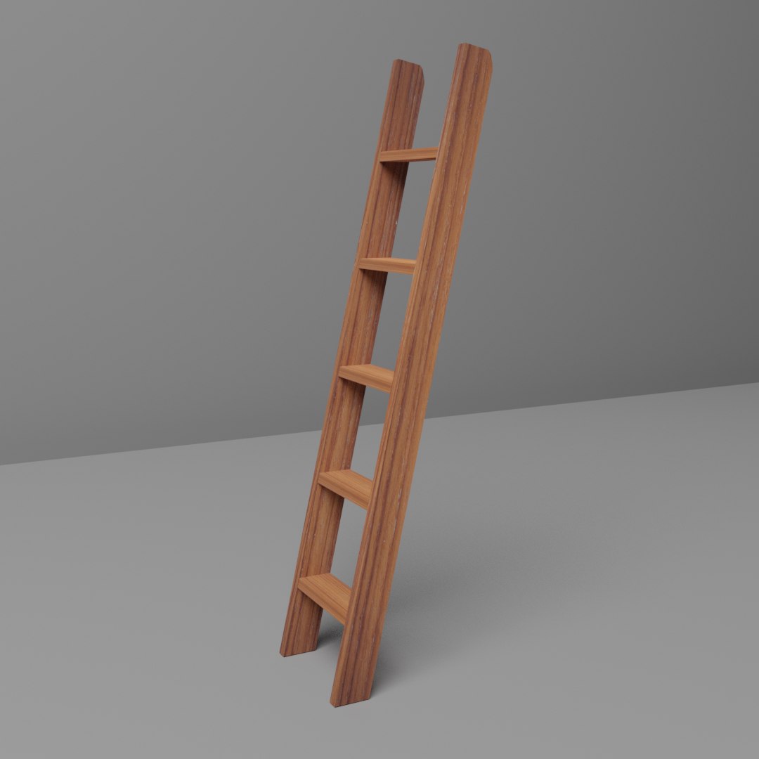 Wooden Ladder Model - TurboSquid 1510466