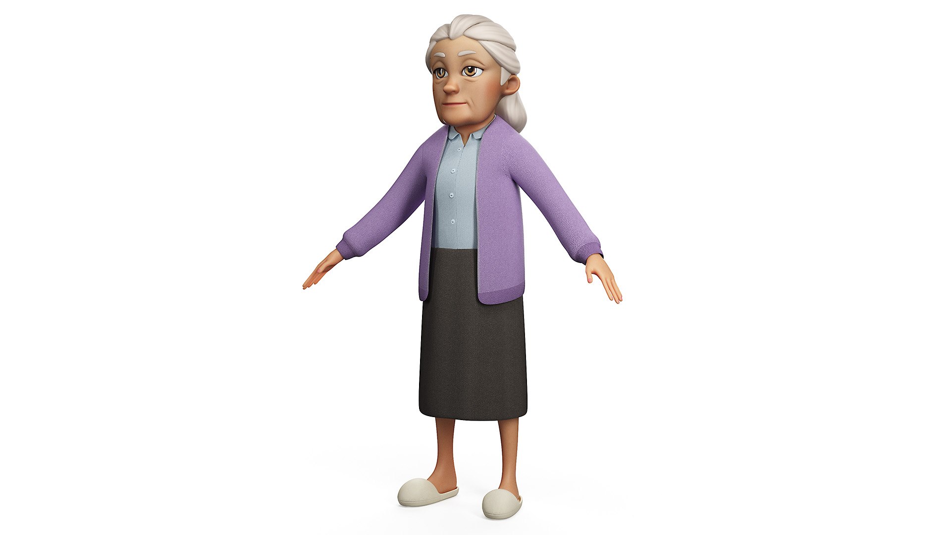 Cartoon Character - Grandma 3D - TurboSquid 1953165
