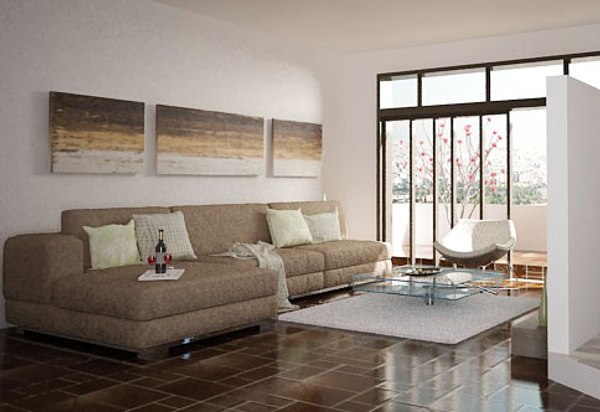 3d model living room