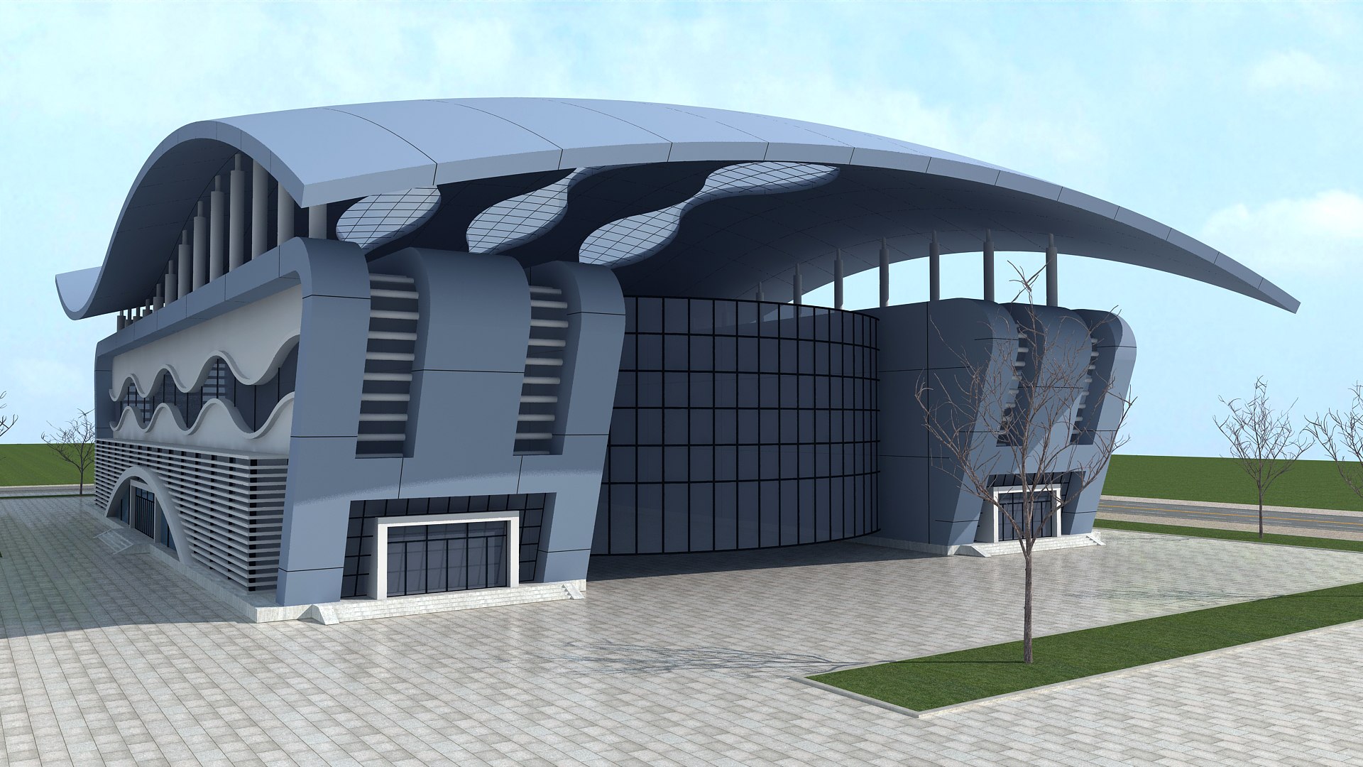 Modern Building 86 3D - TurboSquid 2293161