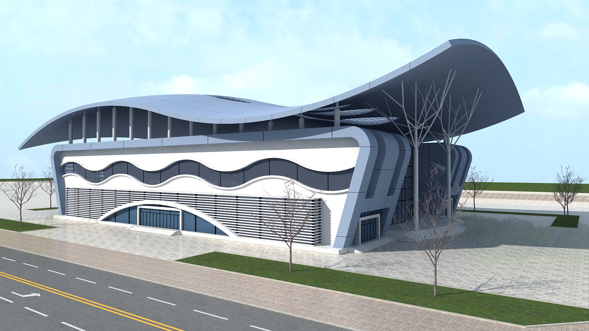 Modern Building 86 3D - TurboSquid 2293161