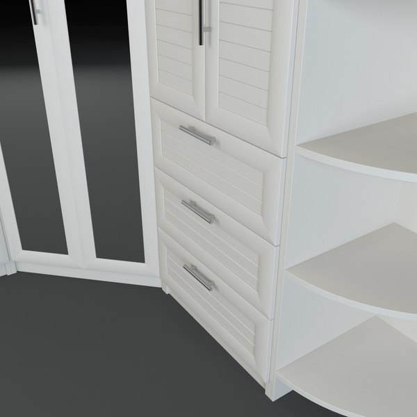 3d model angular wall unit