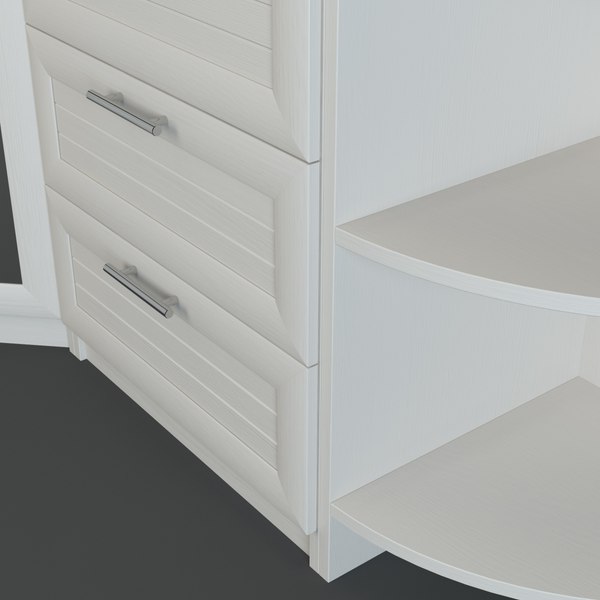 3d model angular wall unit