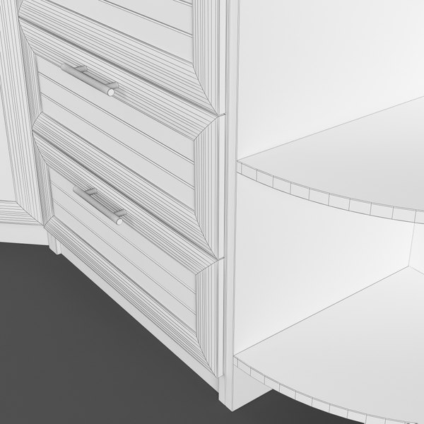 3d model angular wall unit