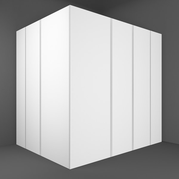 3d model angular wall unit