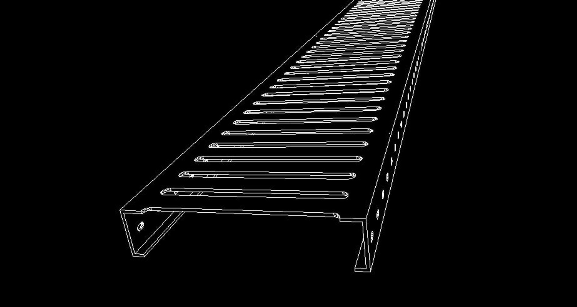 3d Model Open Steel Plank