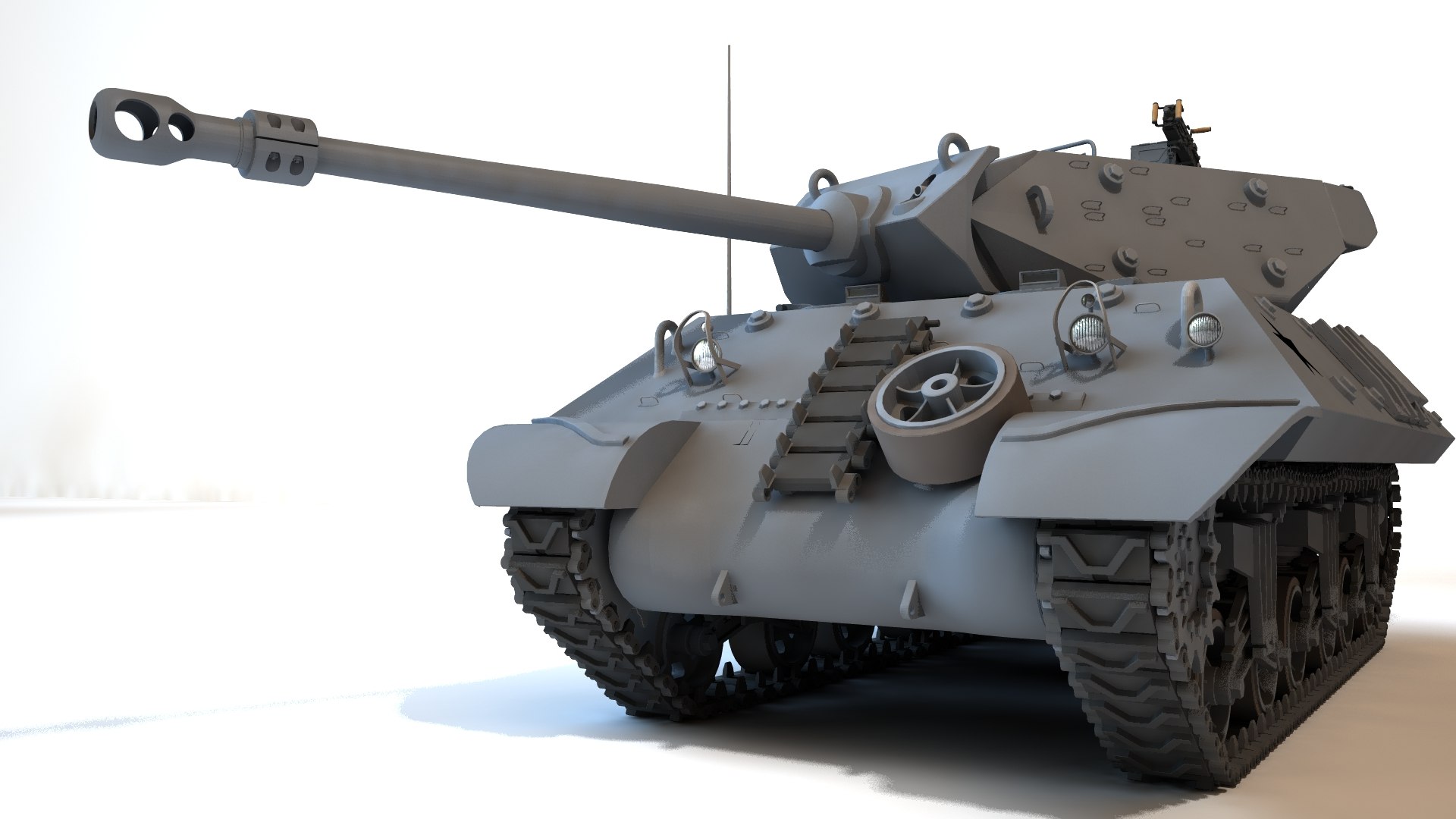 17pdr SP M10 Achilles Tank Destroyer 3D Model - TurboSquid 1730425