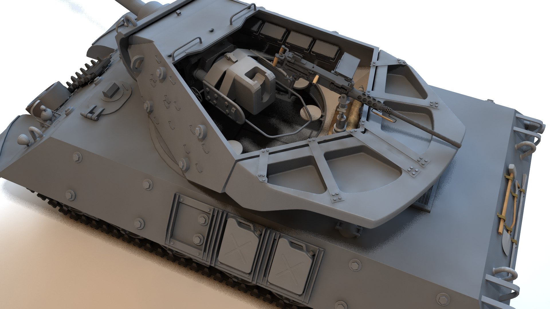 17pdr SP M10 Achilles Tank Destroyer 3D Model - TurboSquid 1730425