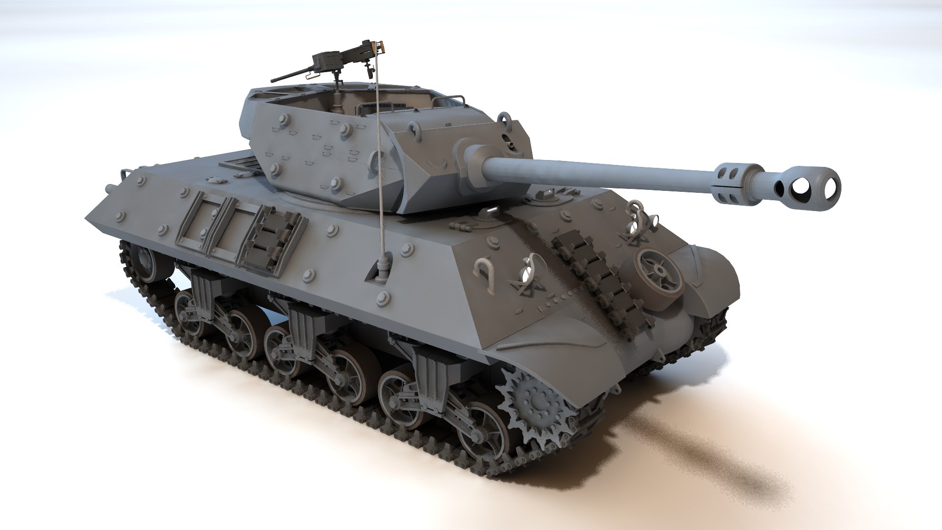 17pdr SP M10 Achilles Tank Destroyer 3D Model - TurboSquid 1730425