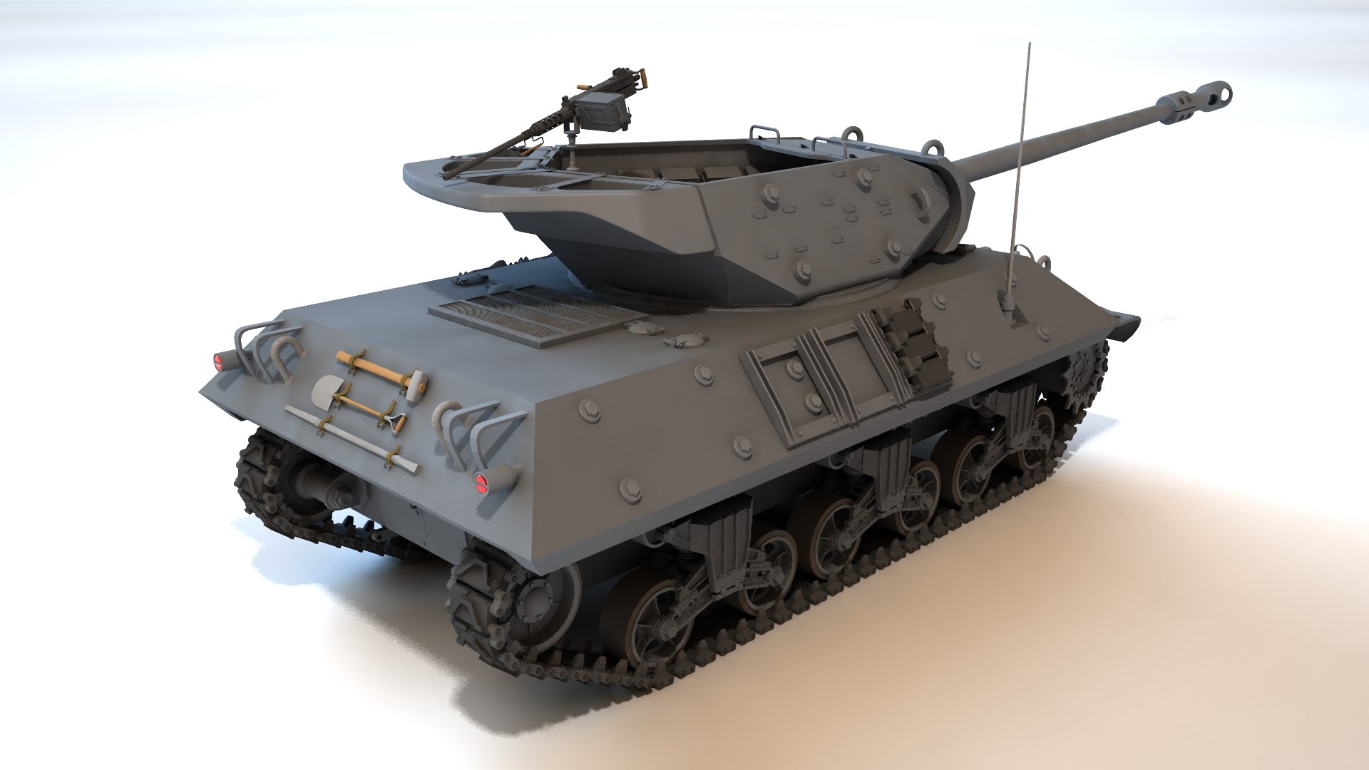 17pdr SP M10 Achilles Tank Destroyer 3D Model - TurboSquid 1730425