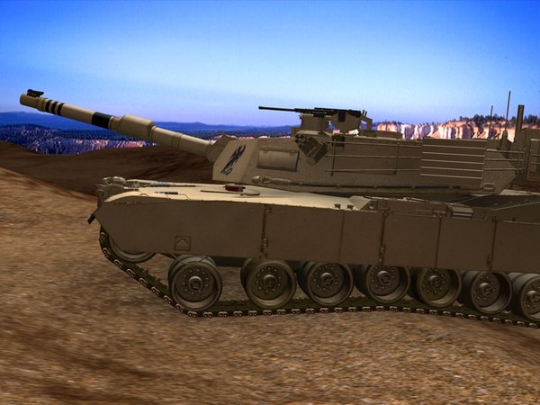 3dsmax m1 abrams rigged extra
