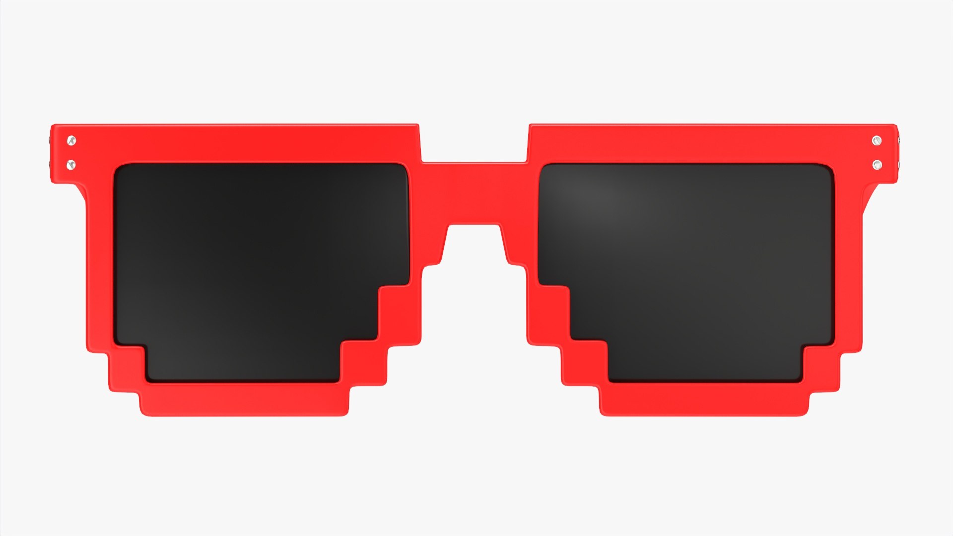 Pixel Style Glasses Red 3D - TurboSquid 1841115