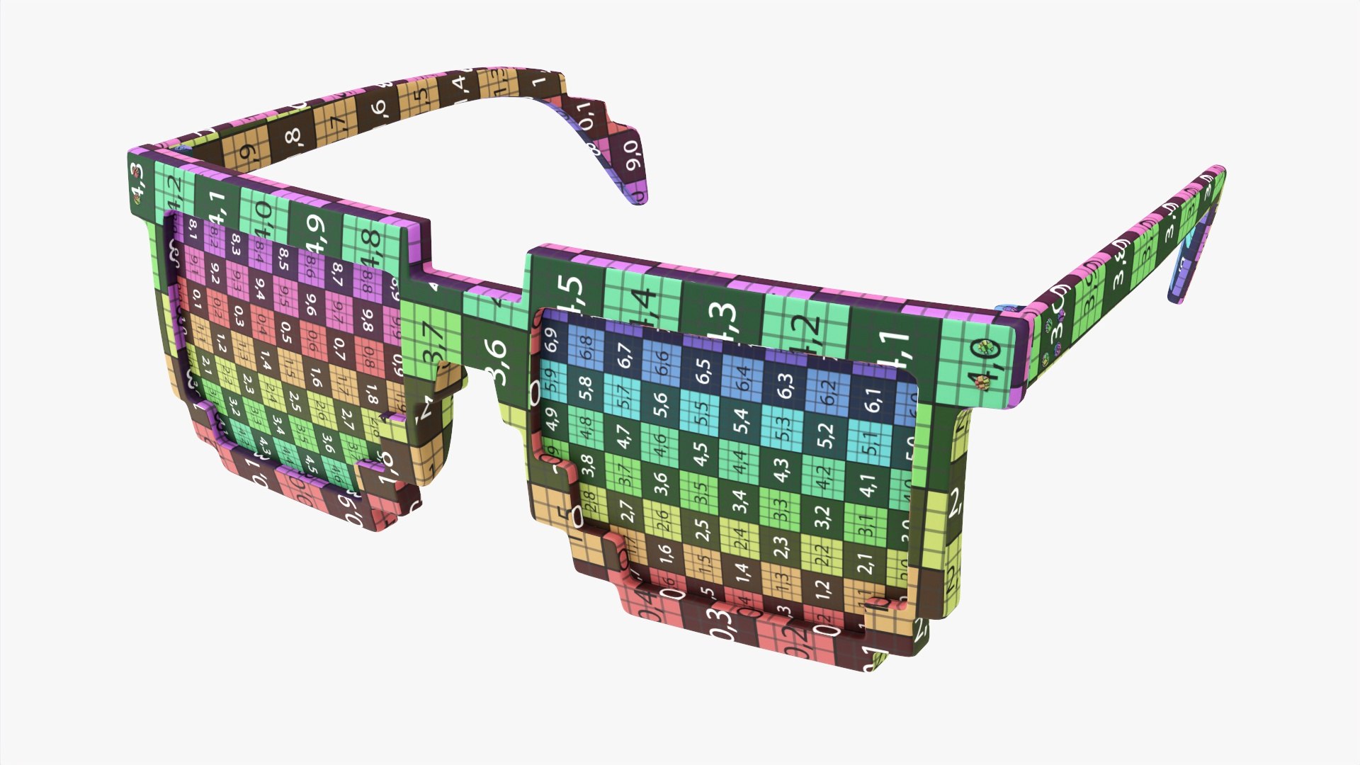 Pixel Style Glasses Red 3D - TurboSquid 1841115