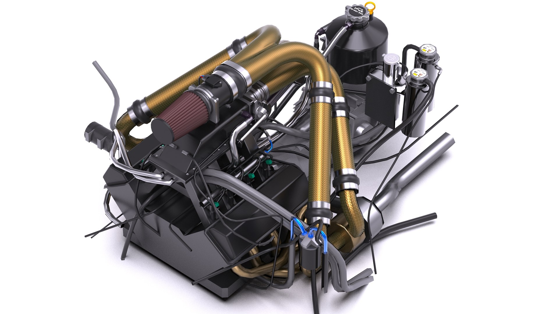 3D 7L Twin Turbo Winsdor V8 Low-poly Engine Model - TurboSquid 2471440