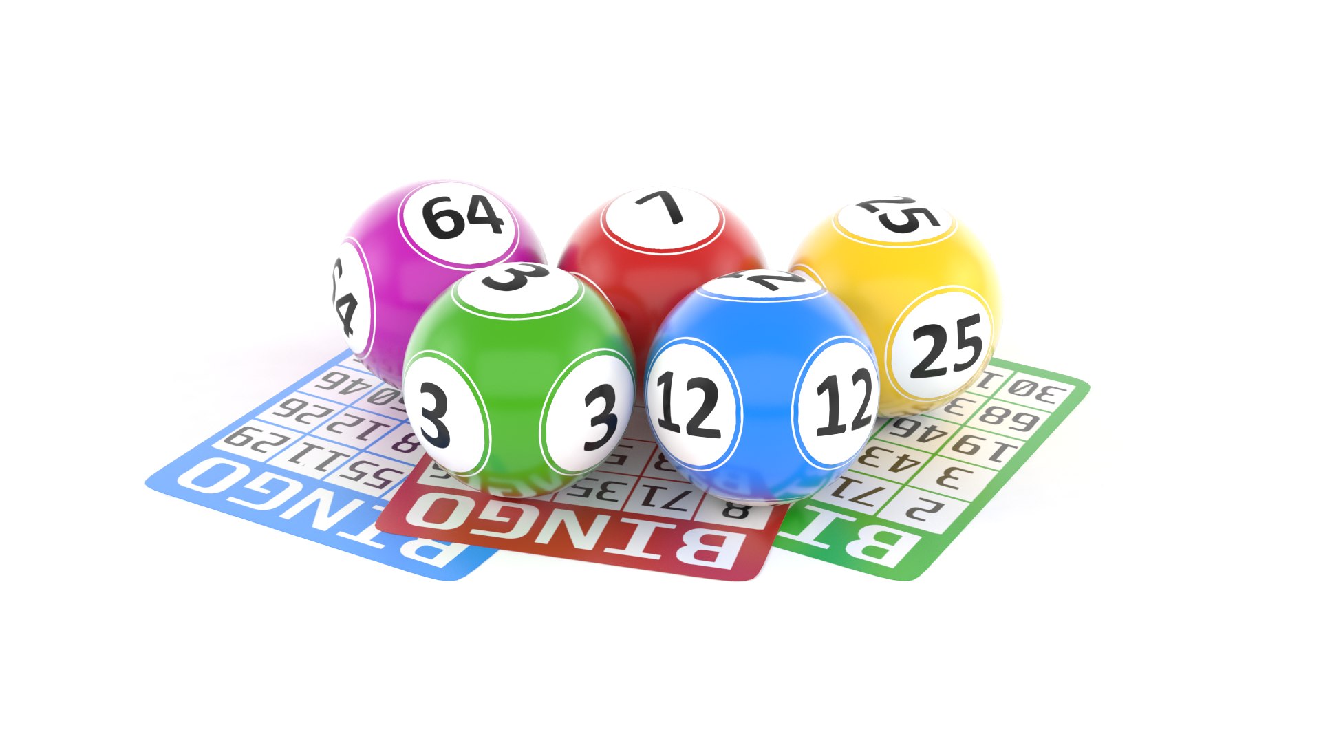 3D Model Bingo Balls And Cards - TurboSquid 2330933