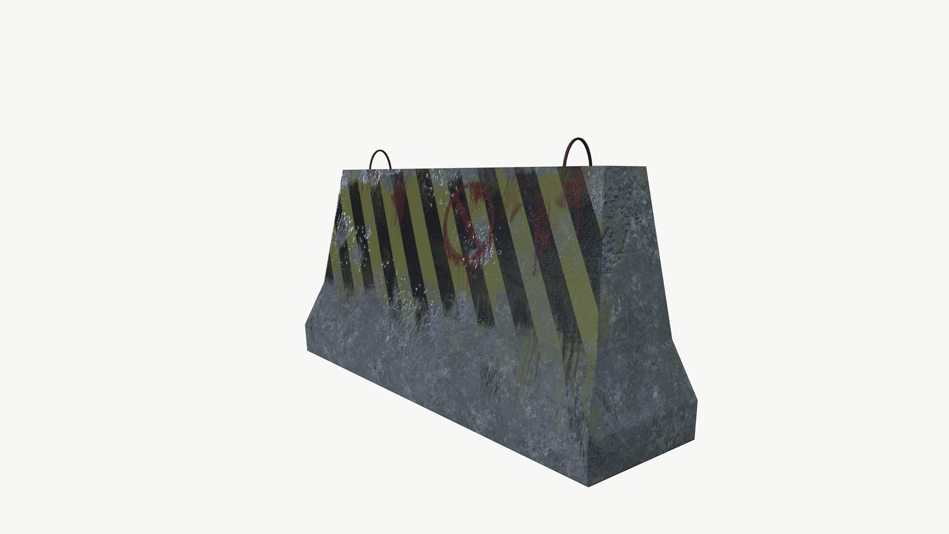 Concrete Road Barricade 3D - TurboSquid 2296941