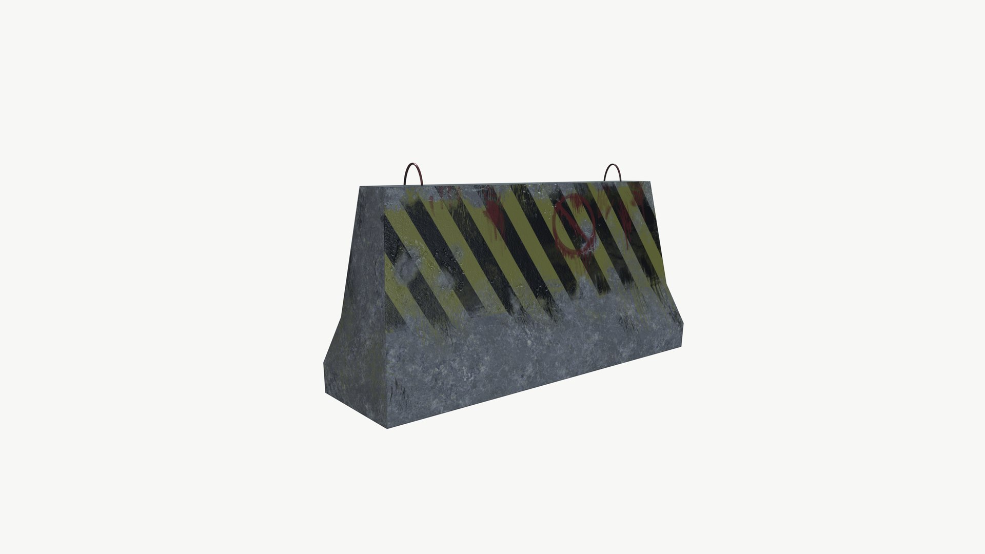 Concrete Road Barricade 3D - TurboSquid 2296941