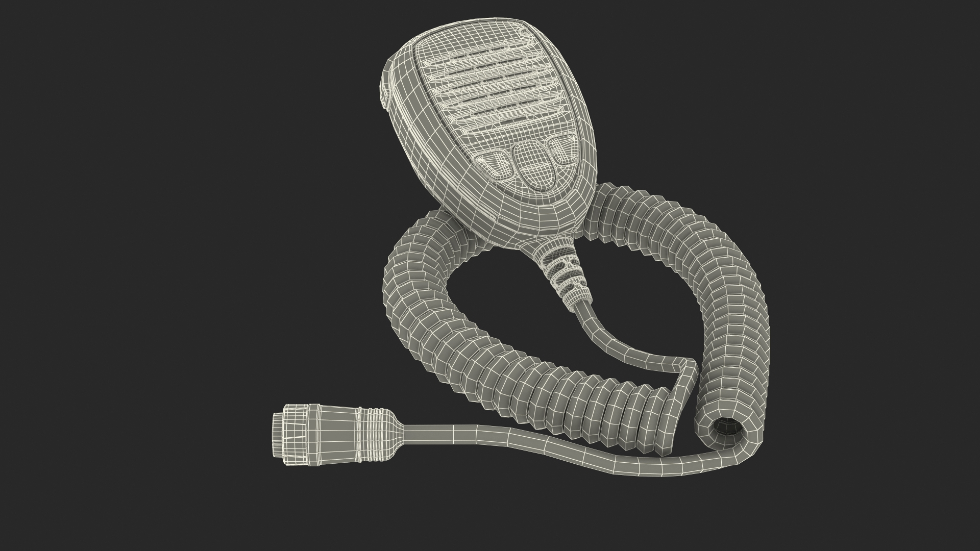 3D Icom Hm205b Speaker Microphone Model - TurboSquid 1694971