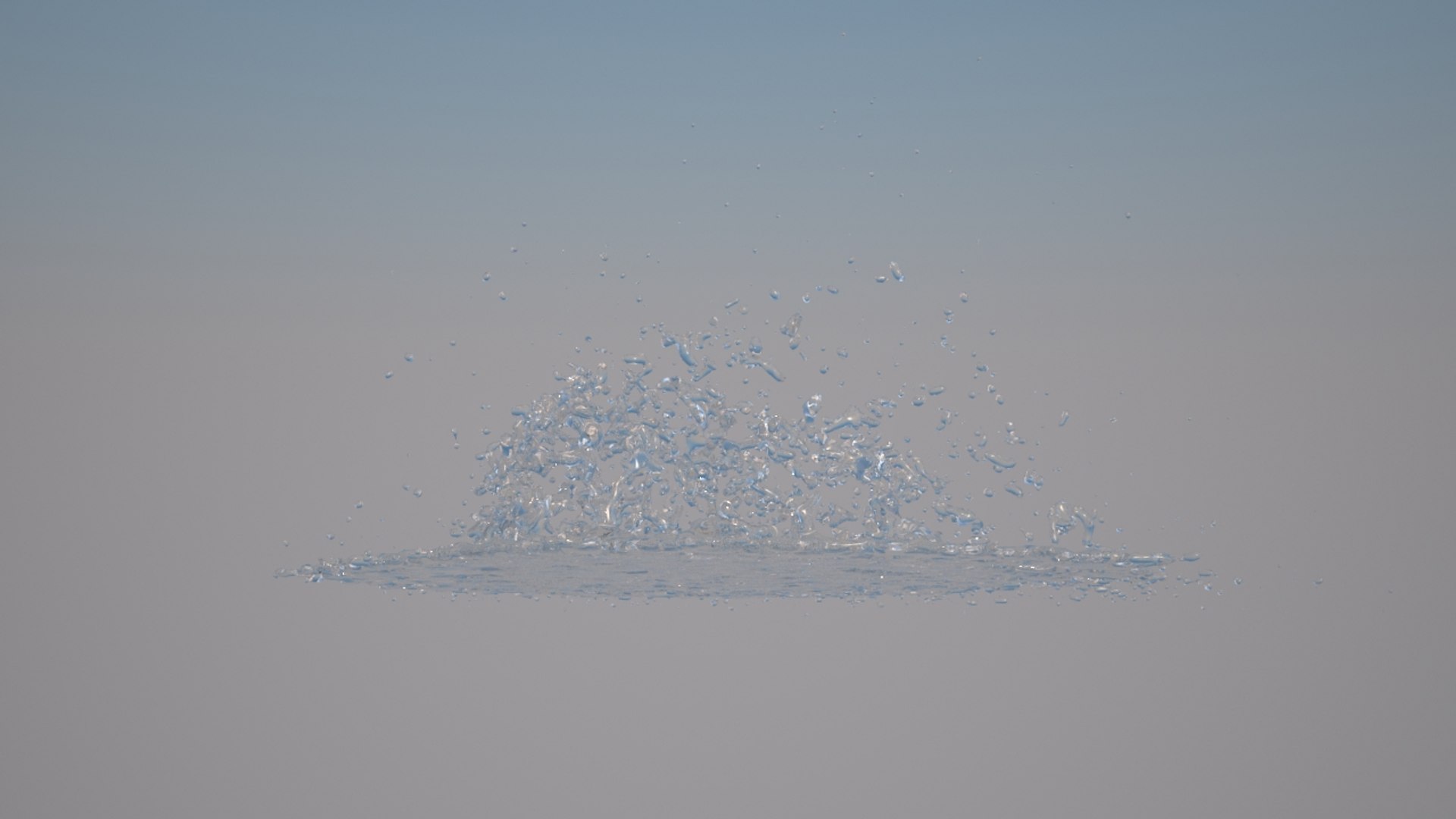 3d Bursting Water Sphere