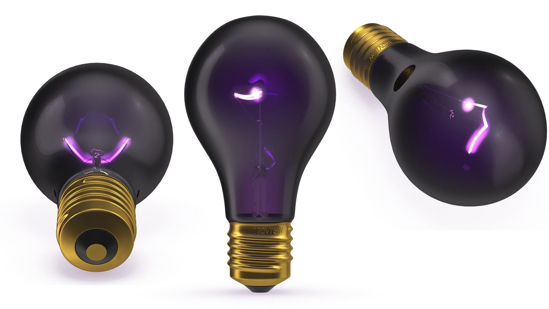 3D Realistic Blacklight Light Bulb - TurboSquid 2237017