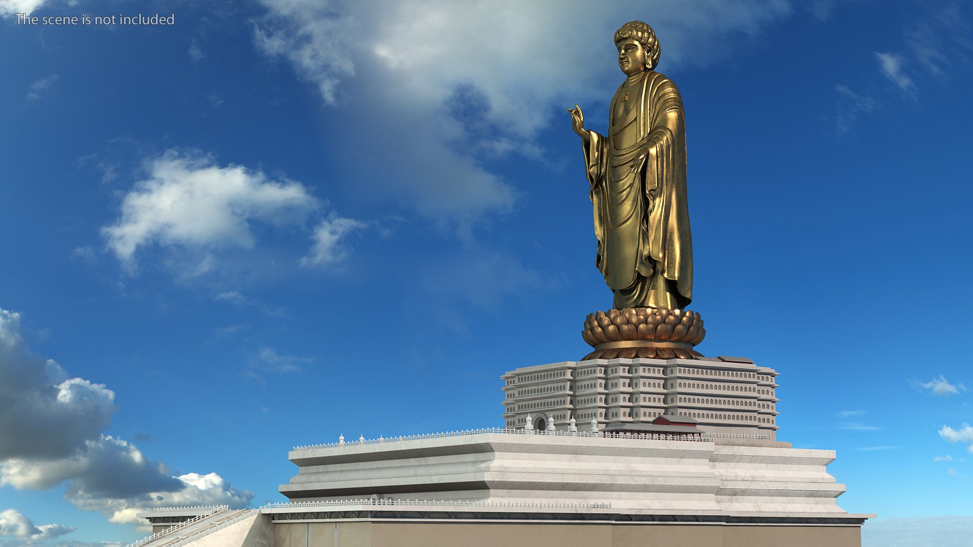 Spring Temple Buddha 3D Model - TurboSquid 2208802