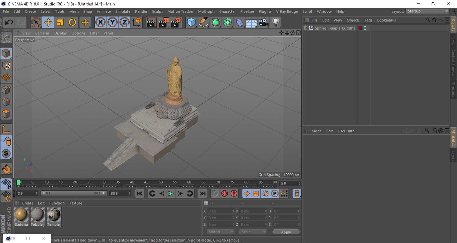 Spring Temple Buddha 3D Model - TurboSquid 2208802