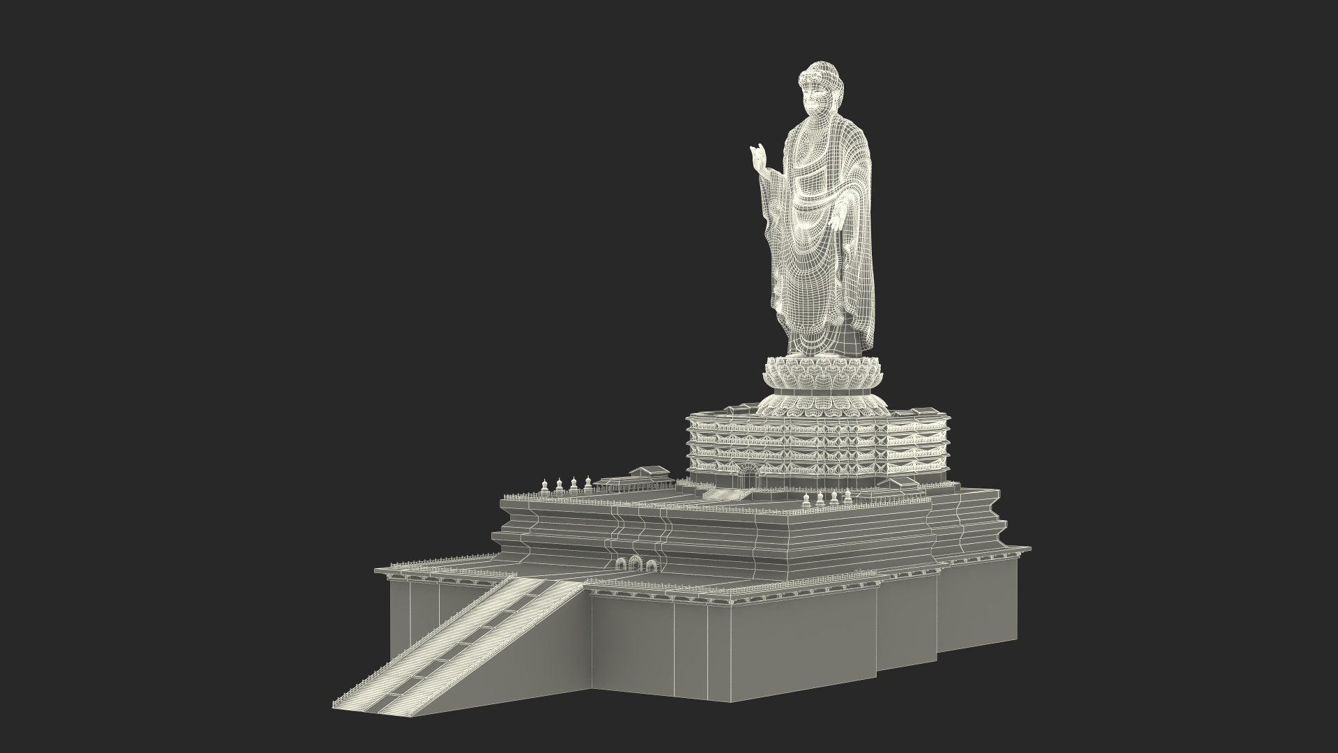 Spring Temple Buddha 3D Model - TurboSquid 2208802