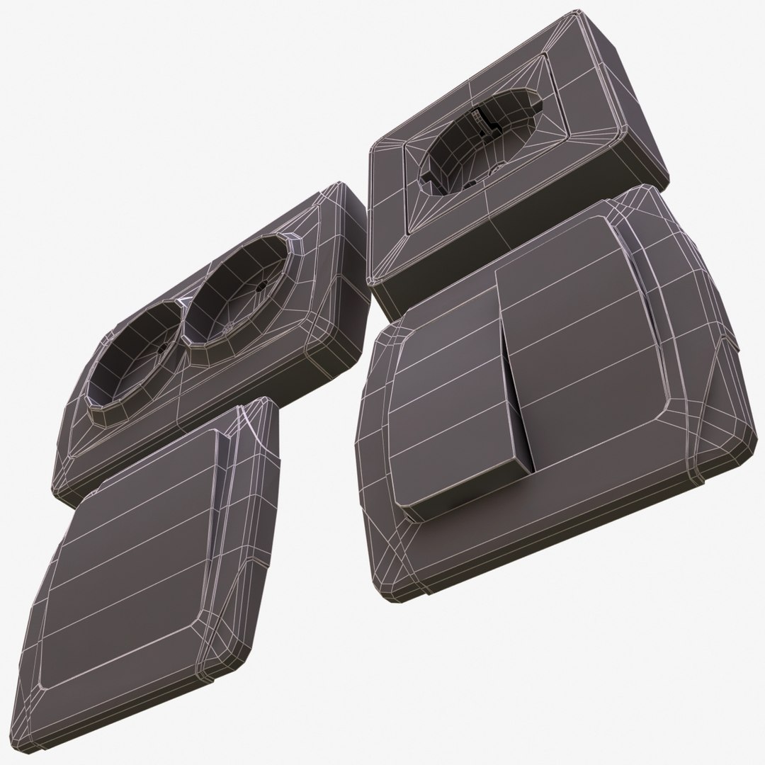 3d Model Light Switches Electrical Outlets