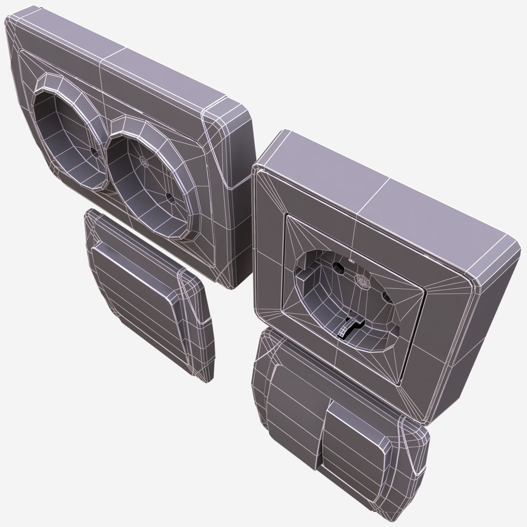 3d Model Light Switches Electrical Outlets