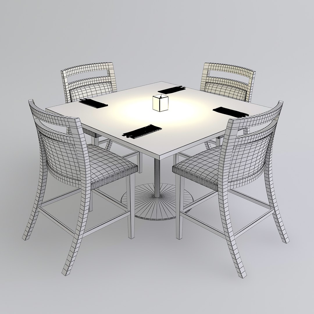 Restaurant Table 3d Model