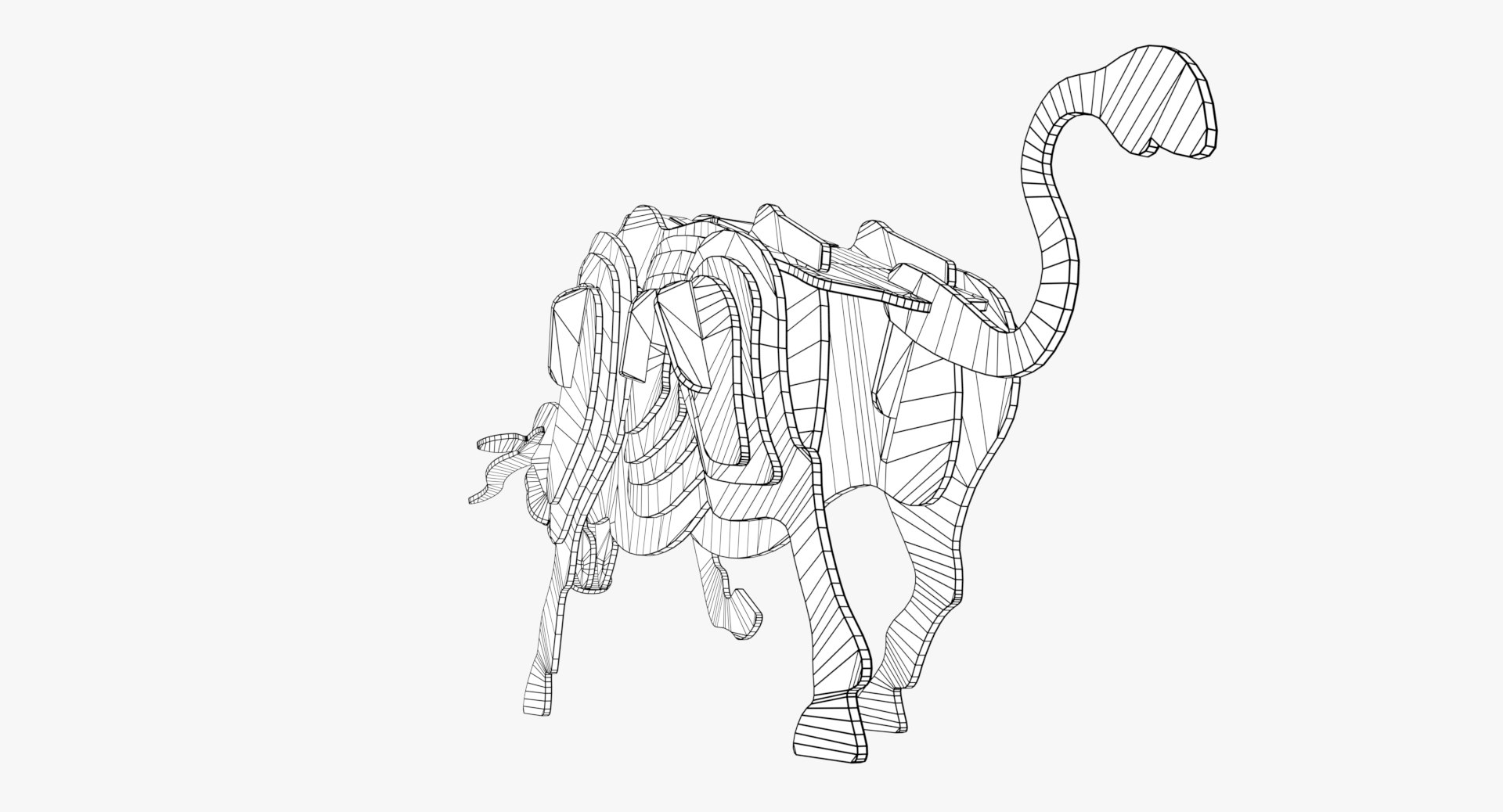 Bull Laser Cut Model - TurboSquid 1295851