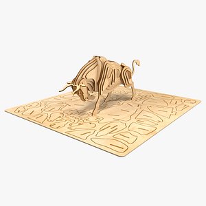 Bull laser cut animation 3D - TurboSquid 1296188