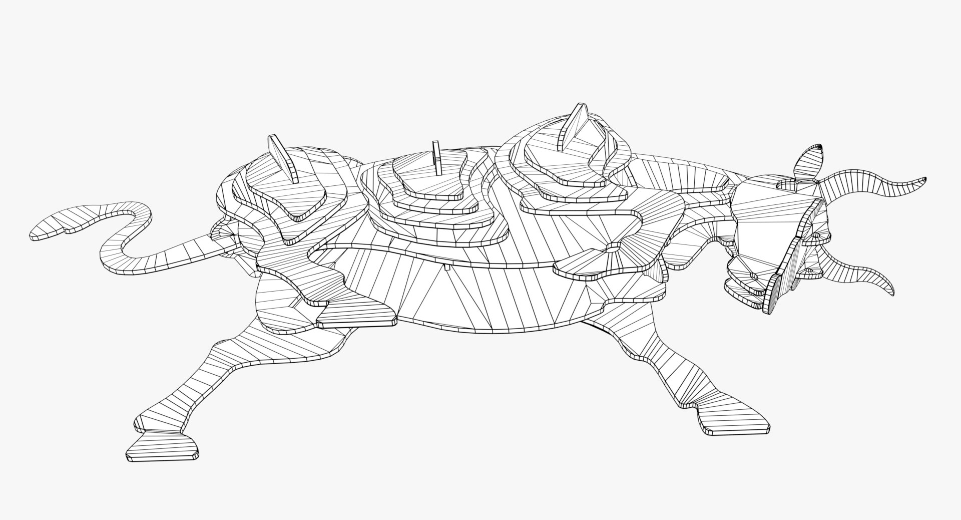 Bull Laser Cut Model - TurboSquid 1295851