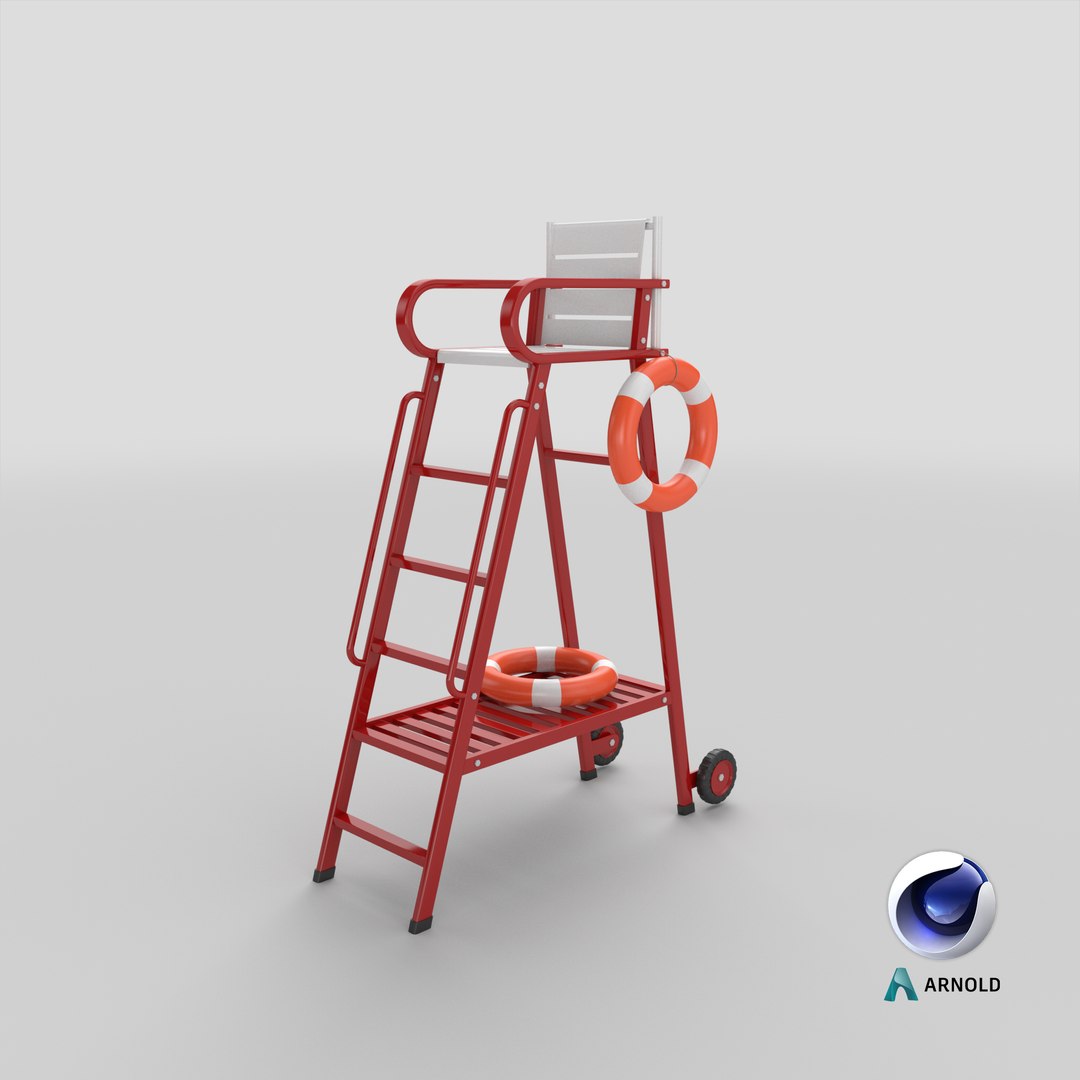 3D Lifeguard Chair 02 Model - TurboSquid 2033033