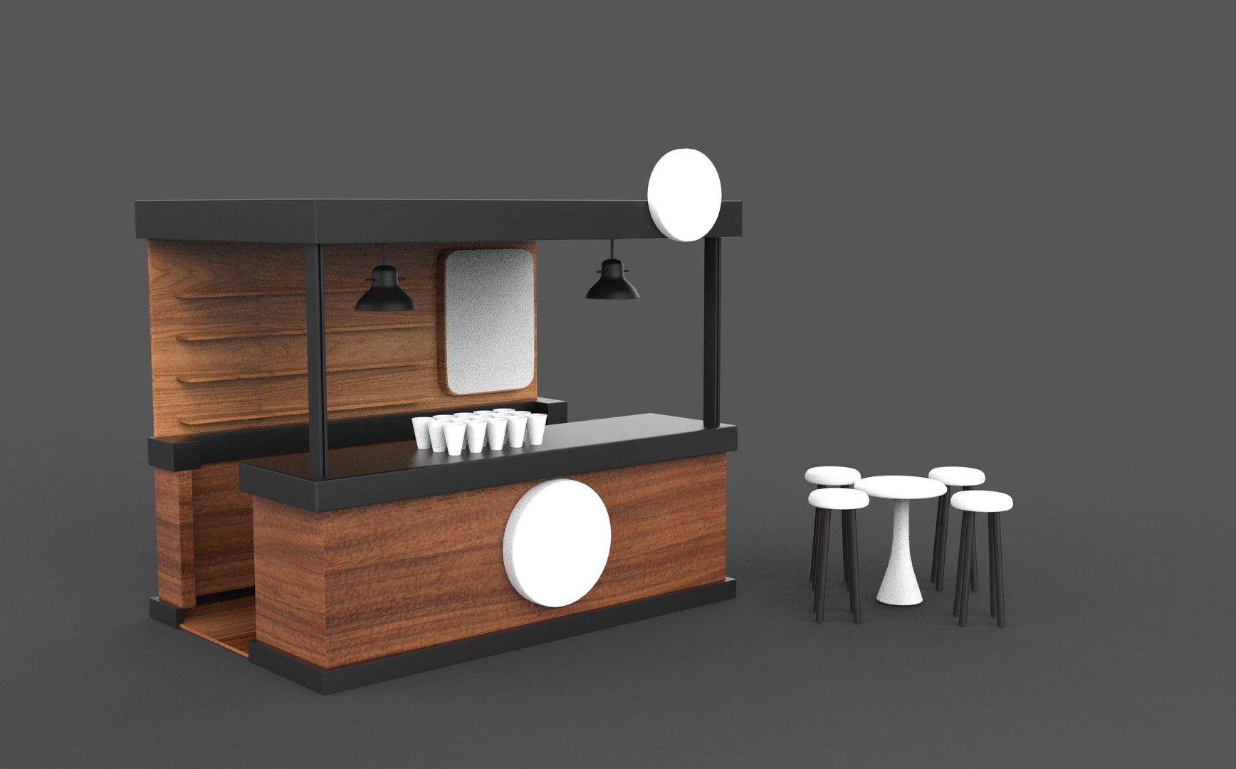 3D Kiosk Stand Booth 3D Model - TurboSquid 2331555