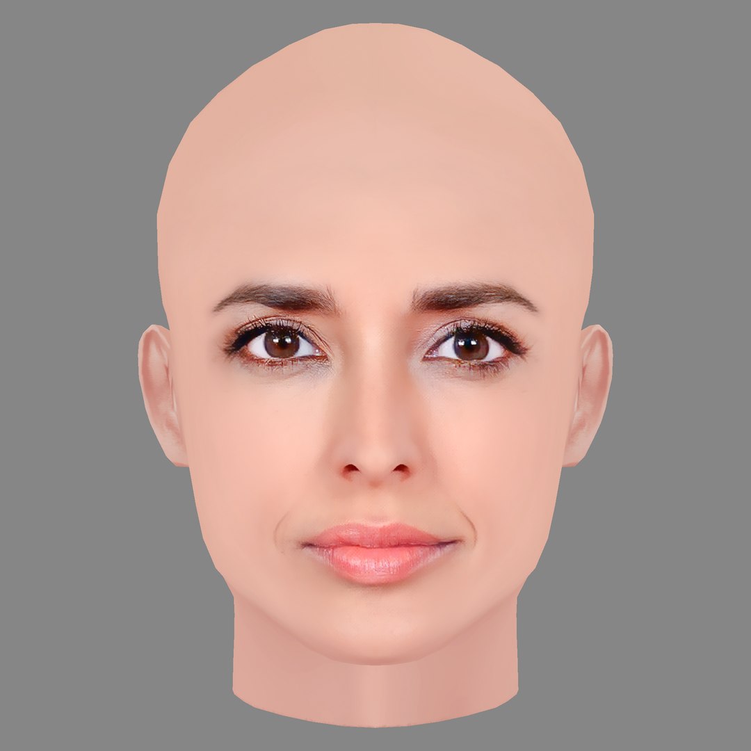 3D Model Inma Cuesta Head - No Hair - Low Poly Head For Game ...