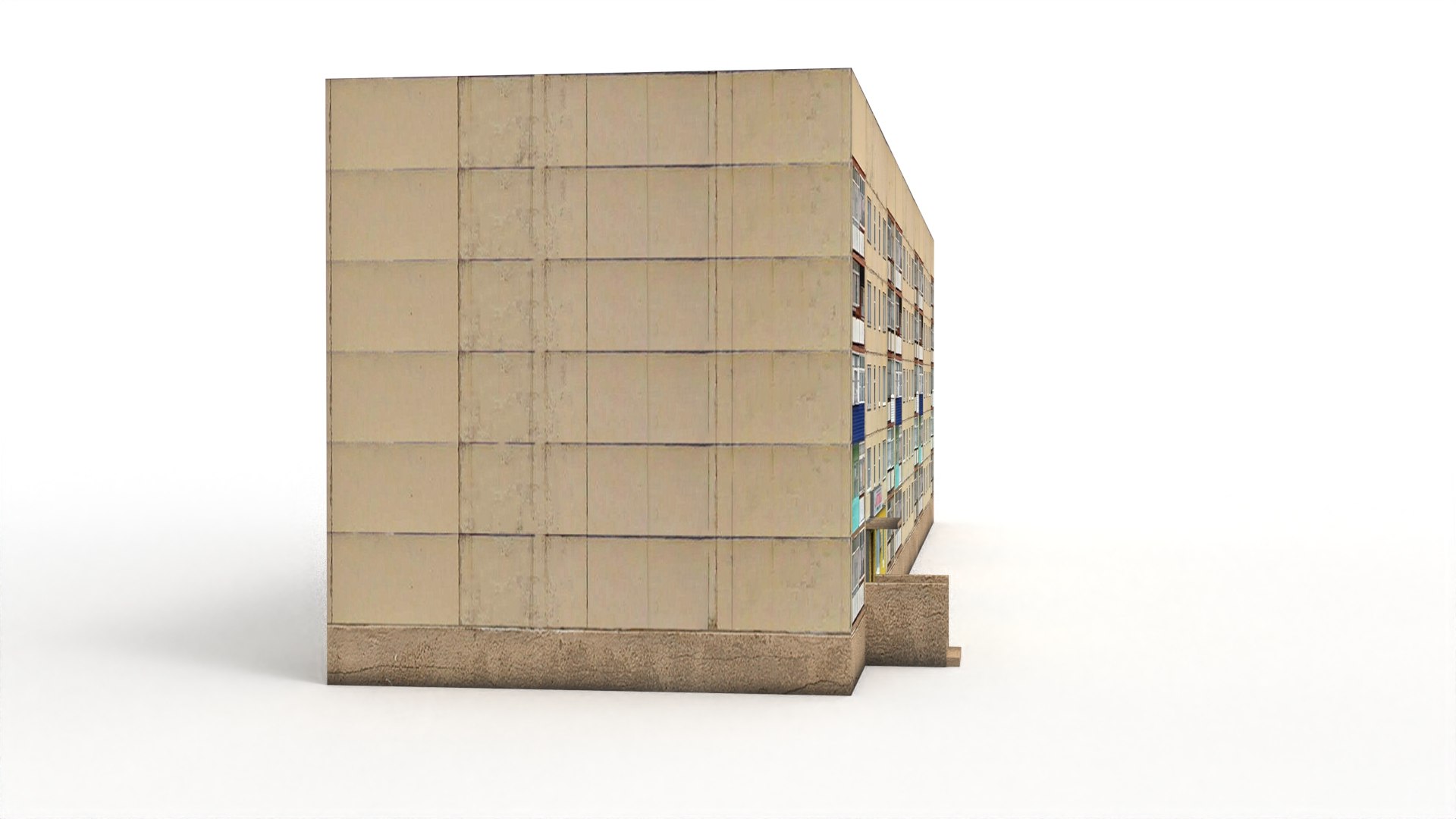 3D Five-storey Residential Building Model - TurboSquid 1814412