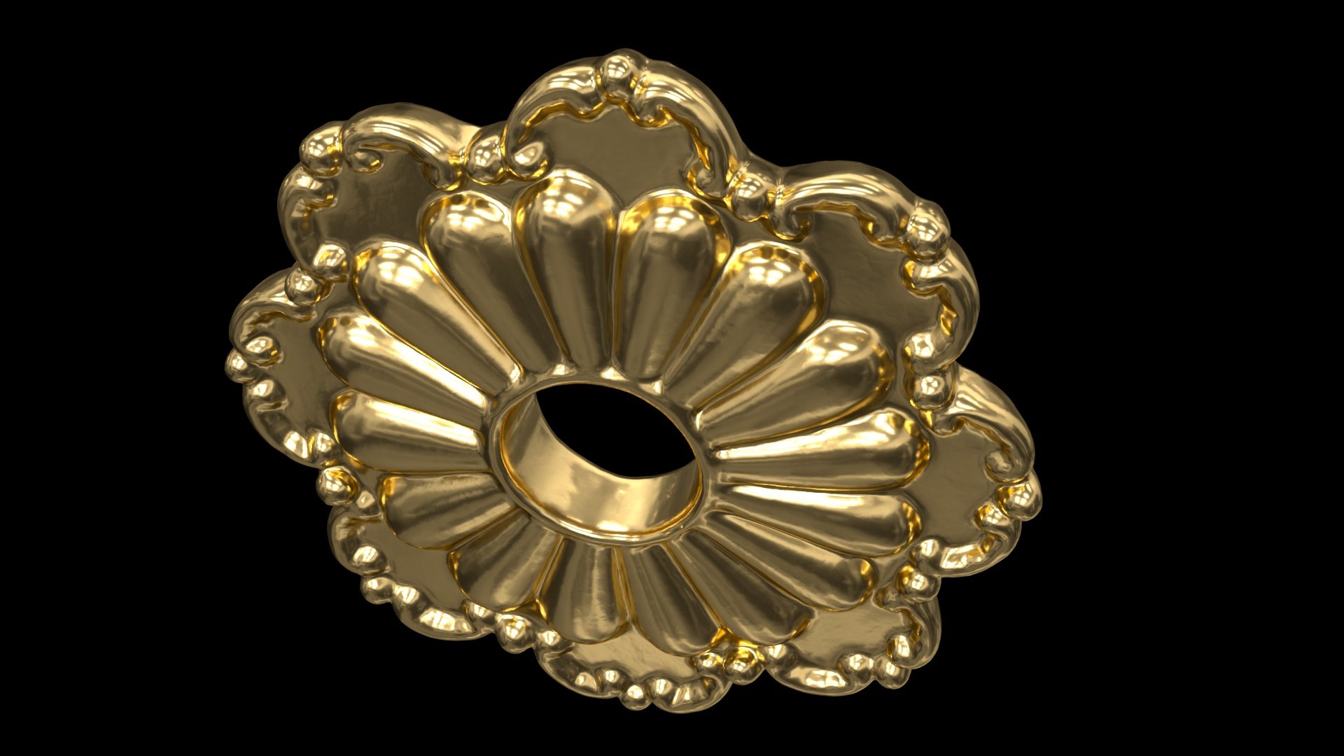 3D Model Ceiling Sockets Gypsum Plaster DR27 - TurboSquid 2014163