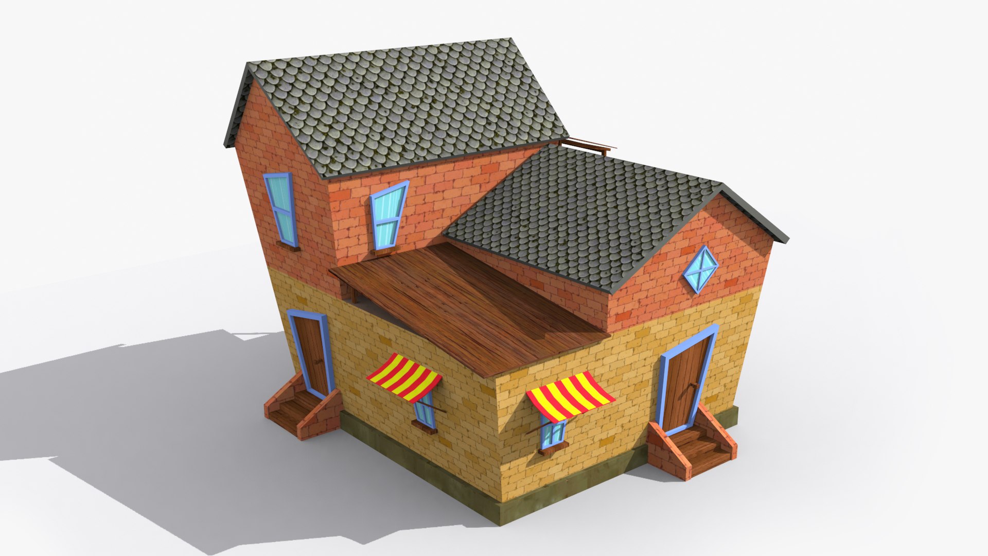 Cartoon House Model - TurboSquid 1697058