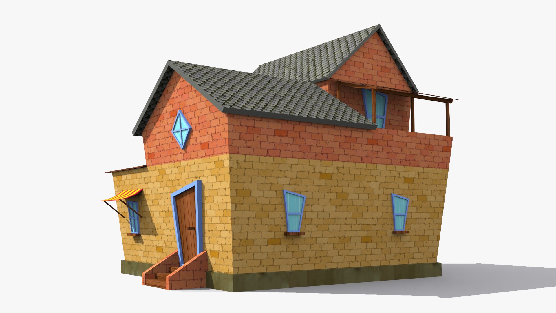 Cartoon House Model - TurboSquid 1697058
