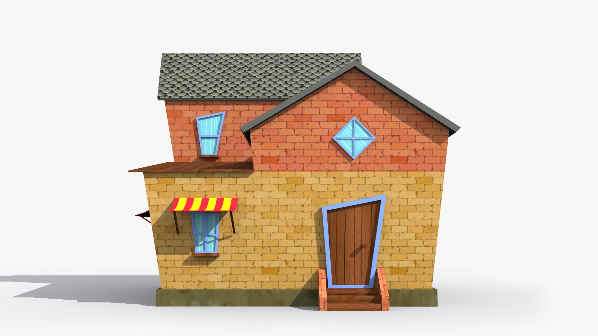 Cartoon House Model - TurboSquid 1697058