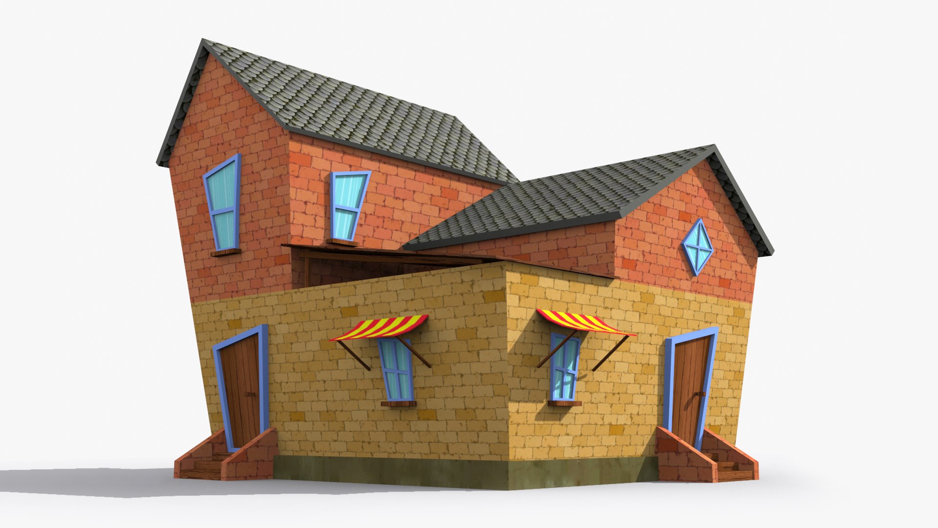 Cartoon House Model - TurboSquid 1697058