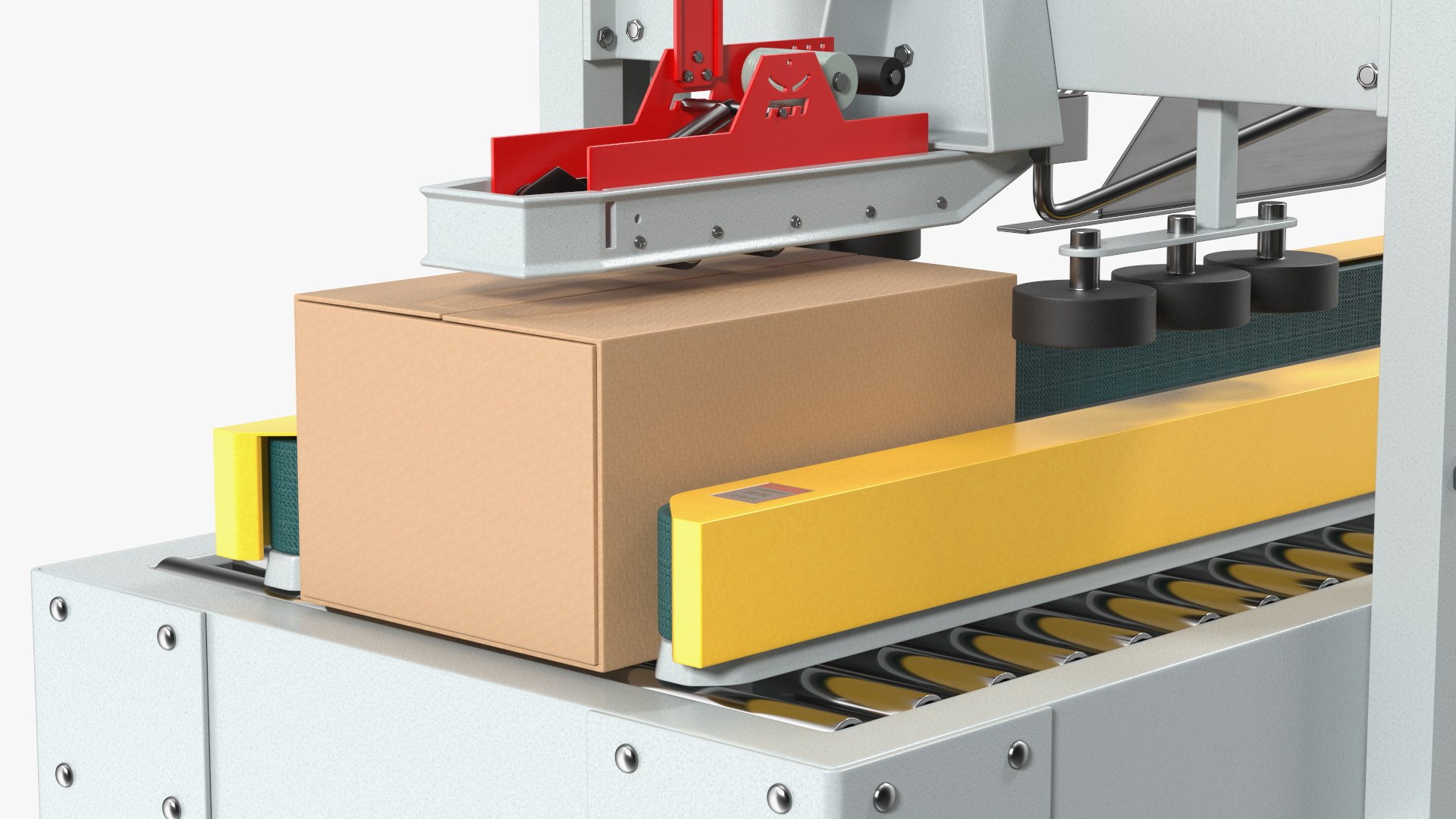 Auto Carton Packing Machine Yellow Rigged 3D model - TurboSquid 2093471