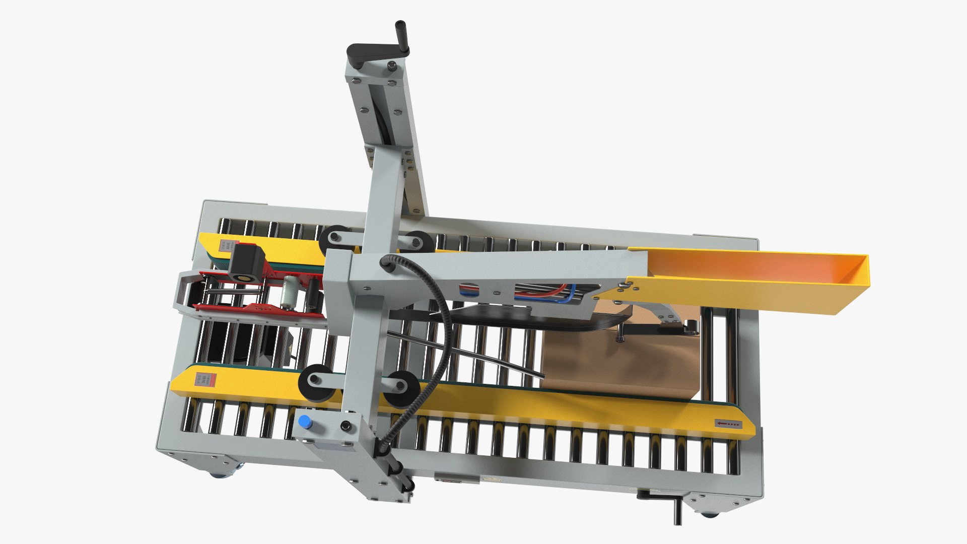 Auto Carton Packing Machine Yellow Rigged 3D model - TurboSquid 2093471
