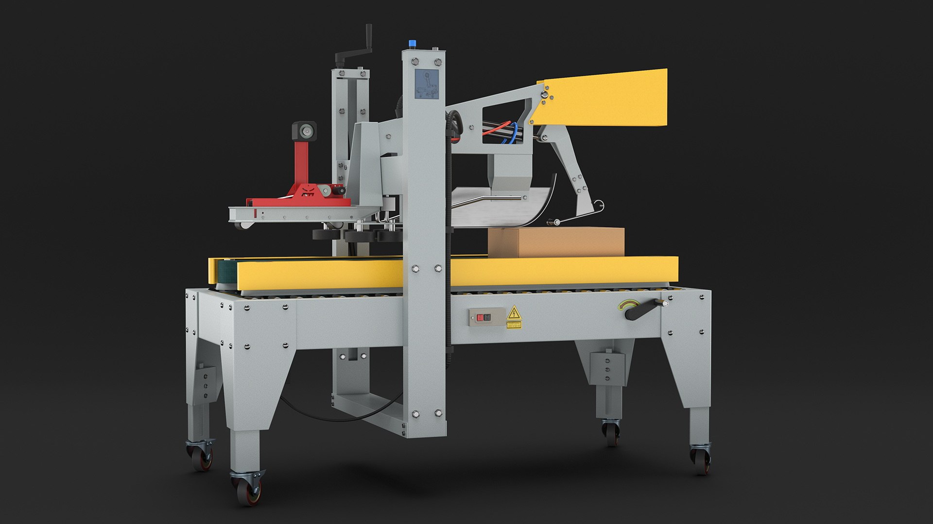 Auto Carton Packing Machine Yellow Rigged 3D Model - TurboSquid 2093471