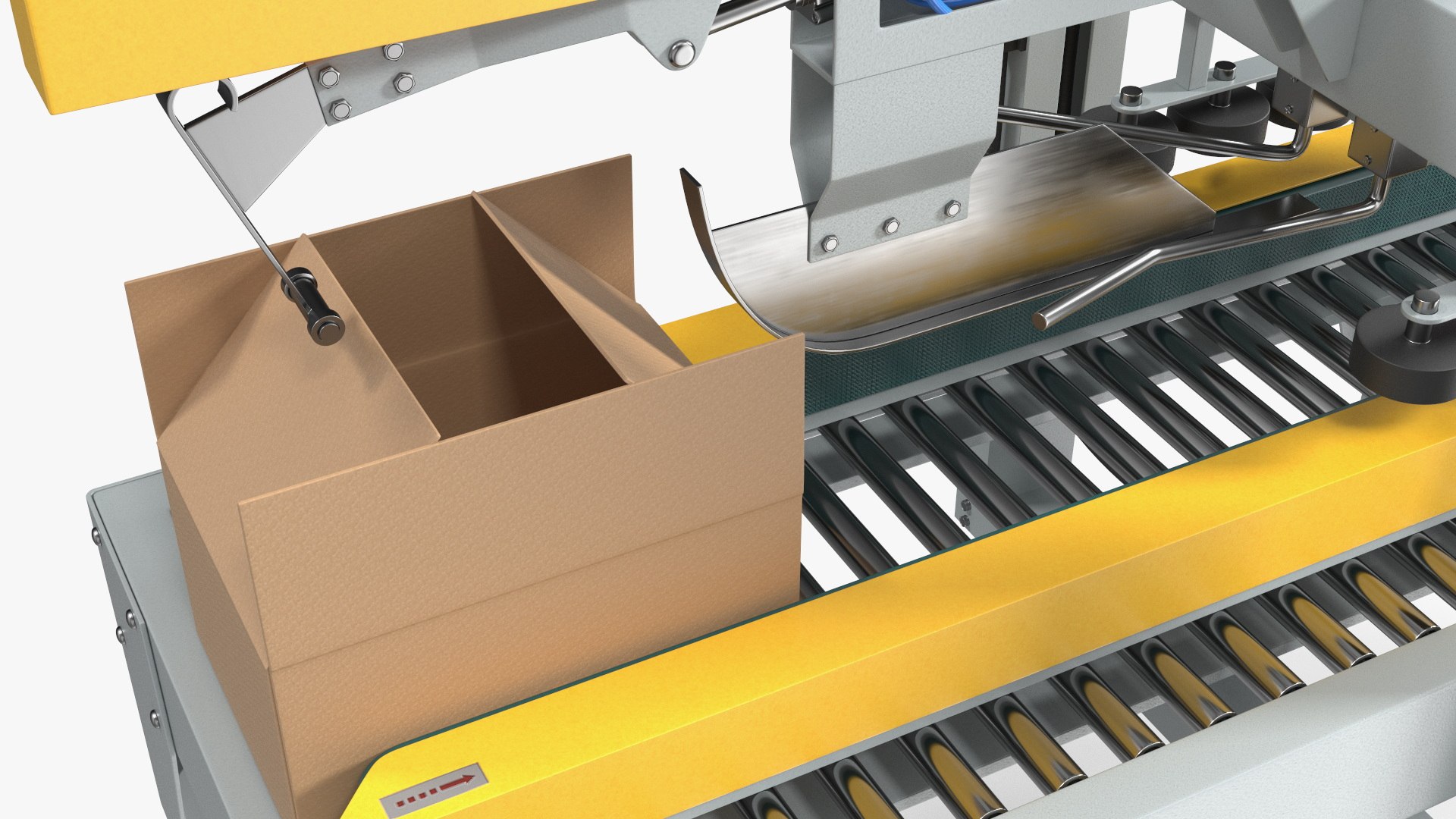 Auto Carton Packing Machine Yellow Rigged 3D model - TurboSquid 2093471