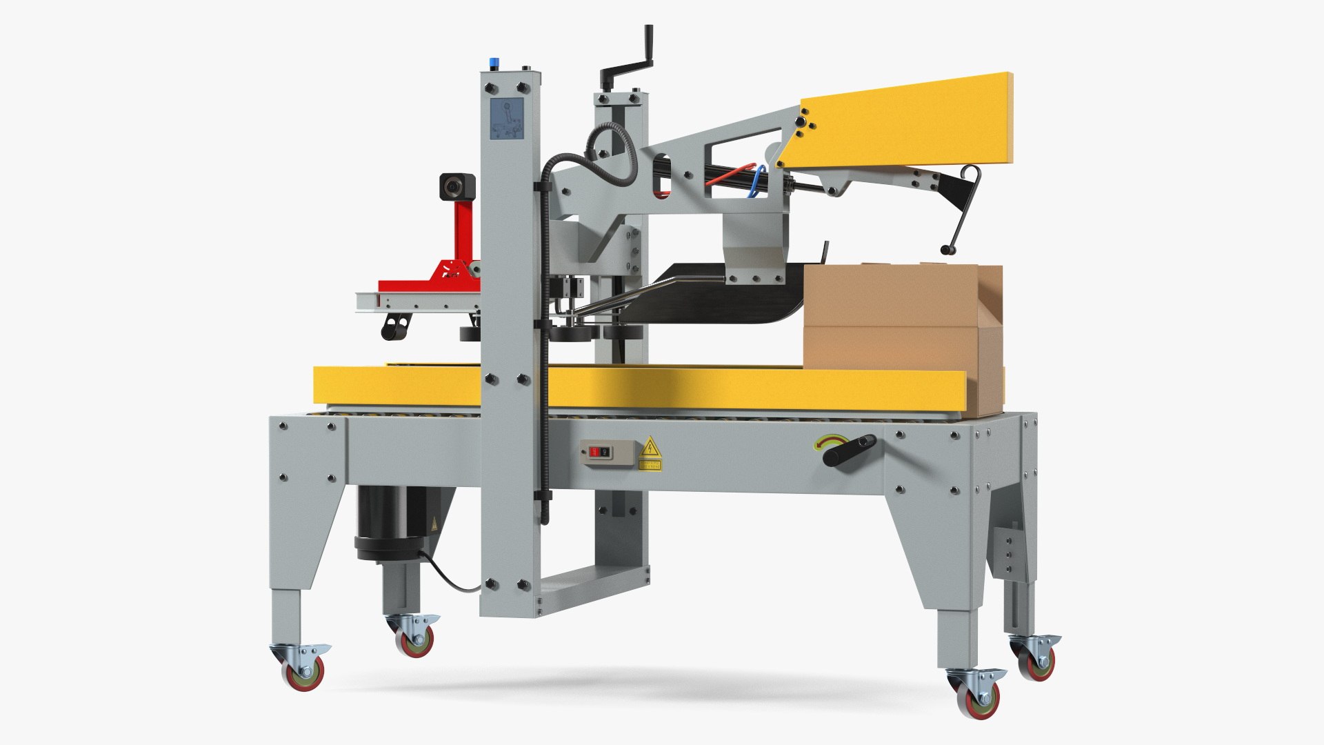 Auto Carton Packing Machine Yellow Rigged 3D model - TurboSquid 2093471